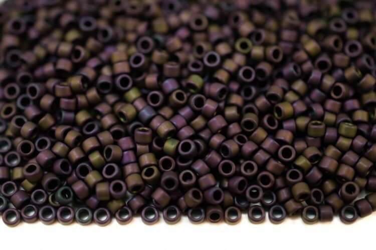 Бисер японский TOHO Treasure цилиндрический 11/0 #0085F пурпурный, матовый металлизированный ирис, 5 грамм
