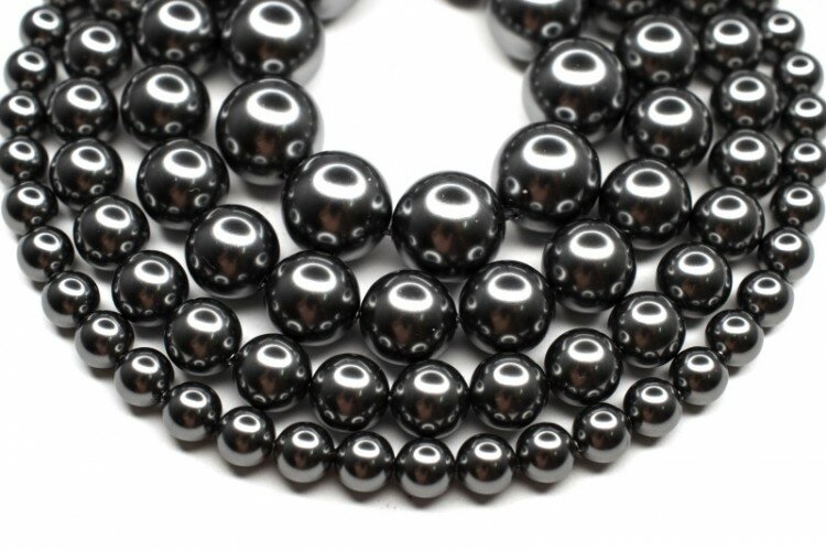 Жемчуг Swarovski 5810 #617 10мм Crystal Dark Grey Pearl, 5810-10-617, 2шт