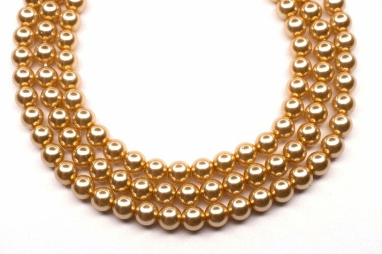 Жемчуг Preciosa Maxima, цвет gold, 4мм, 704-121, 10шт