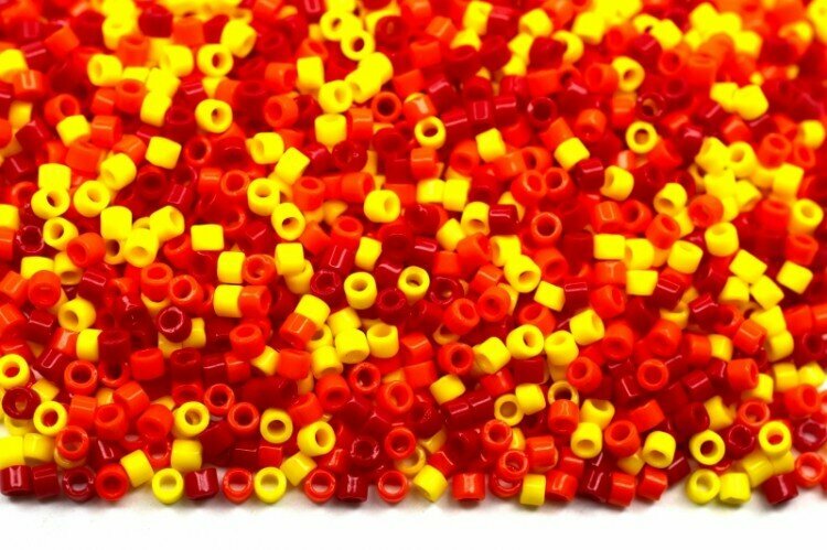 Бисер японский MIYUKI Delica цилиндр 11/0 DB-MIX9011 яркая радуга, 5 грамм