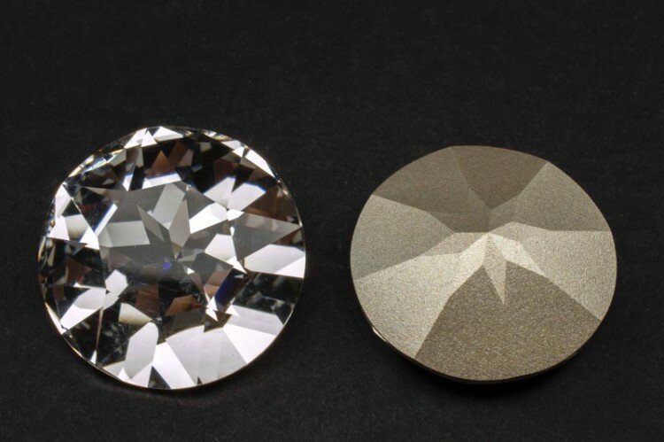 Кристалл Swarovski #1201 круглый 27мм, цвет #001 Crystal F Foiled, 1201-F, 1шт