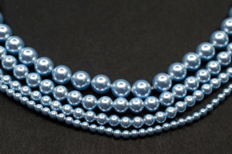 Жемчуг Swarovski 5810 #302 3мм Crystal Light Blue Pearl, 5810-3-302, 10шт