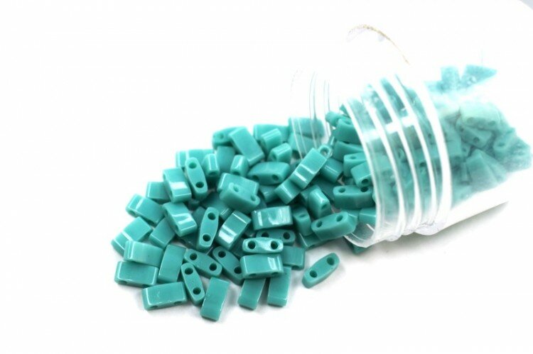 Бисер японский MIYUKI Half TILA #0412 бирюза, непрозрачный, 5 грамм