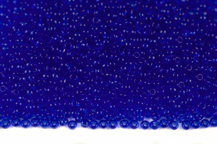 Бисер чешский PRECIOSA круглый 10/0 30050 синий прозрачный, 20 грамм