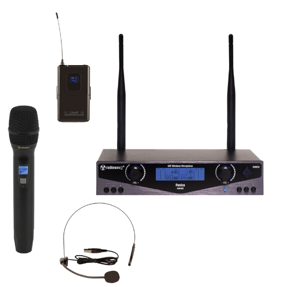 Radiowave UHH-800 - радиосистема с 1 головным и 1ручным микрофонами с выборной частотой