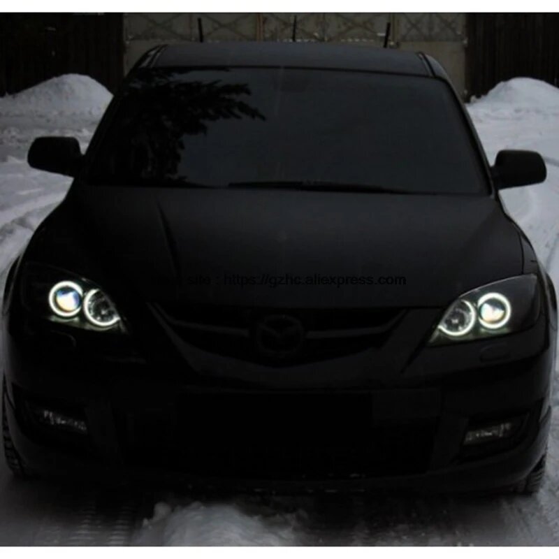 Для Mazda 3 mazda3 2002 2003 2004-2006 2007 2008 Ультра яркий дневной свет DRL CCFL Angel Eyes Demon Eyes Kit Теплое белое кольцо