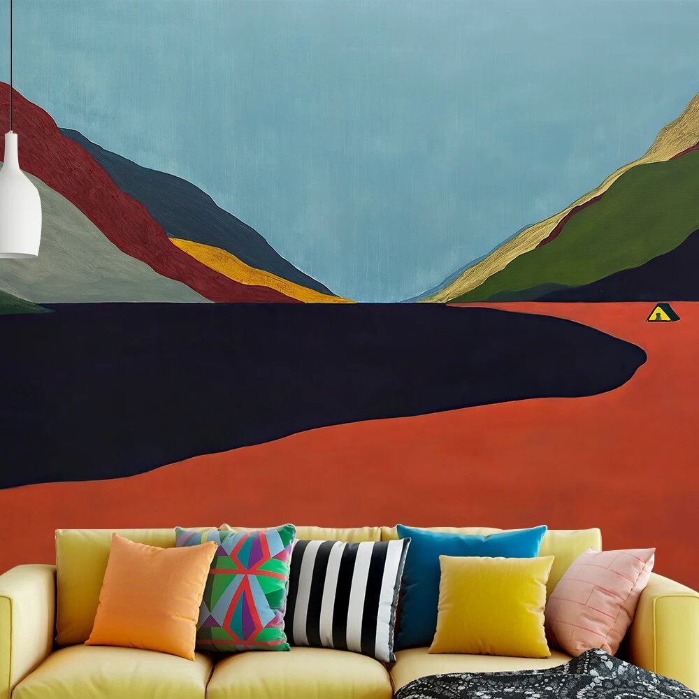 Психоделический гобелен 100% полиэстер Бирюзовый, 200x150cm, JY5009