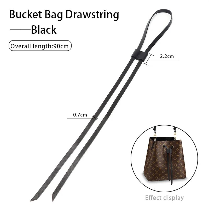 Черный ремень для сумки Bucket Bag Drawstring 90см