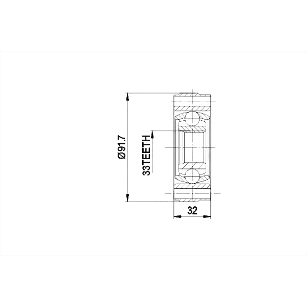 PATRON PCV3003 (171498103B / 171498103D / 171498103DV) шрус внутр к-кт VW: golf, jetta, Polo (Поло) 1.0-1.3