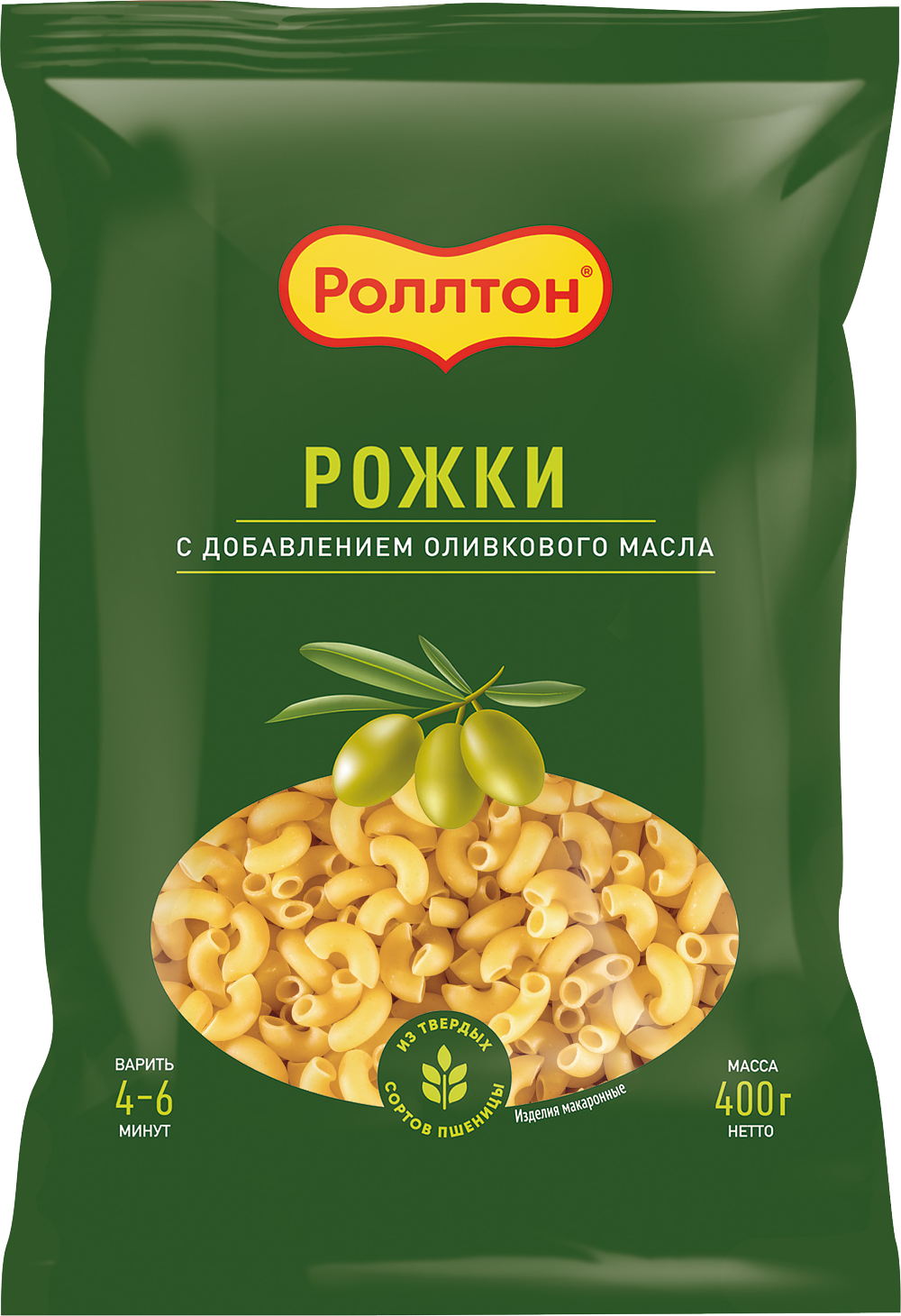 Упаковка из 16 штук Рожки Роллтон с Оливковым маслом 400г