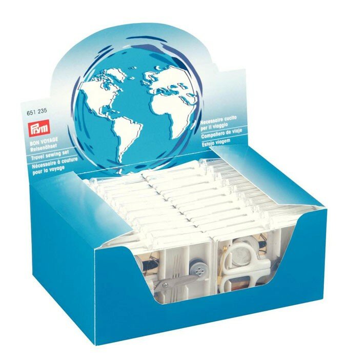 Prym 651235 Набор для шитья для путешествий, ножницы, иглы, пуговицы, нитевдеватель, нитки