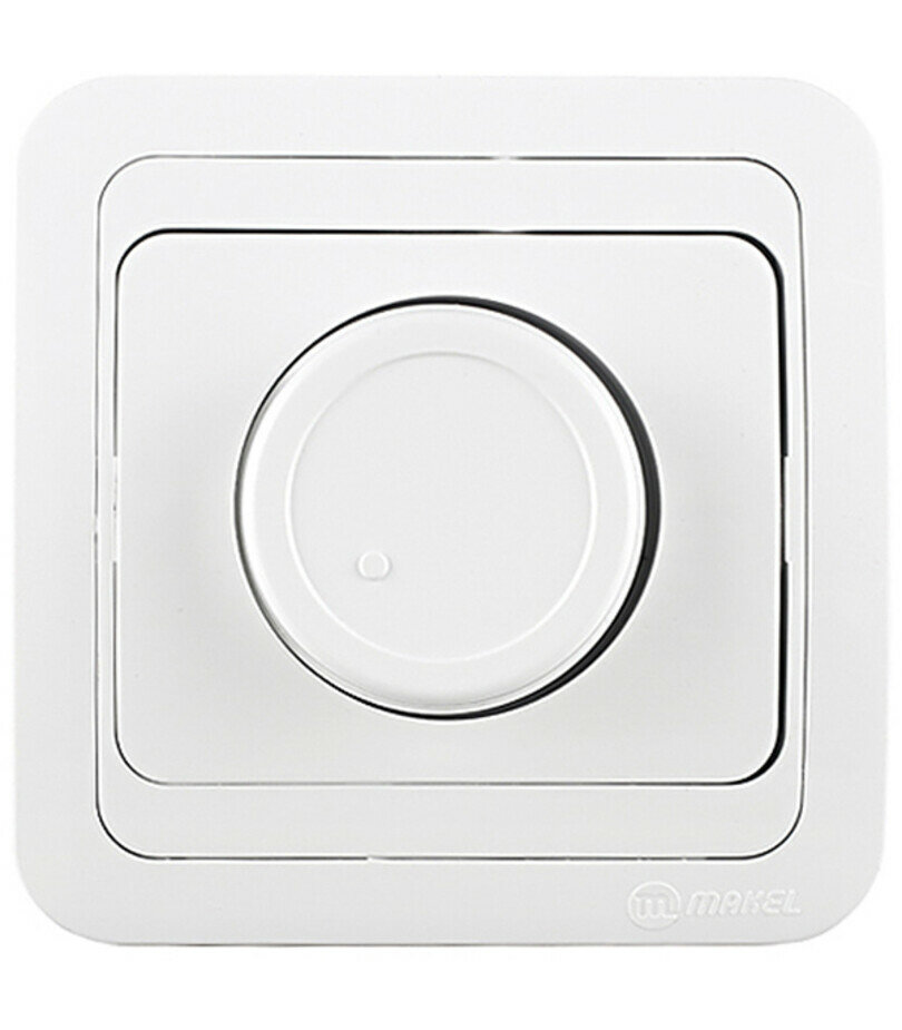 Диммер одноклавишный встраиваемый белый