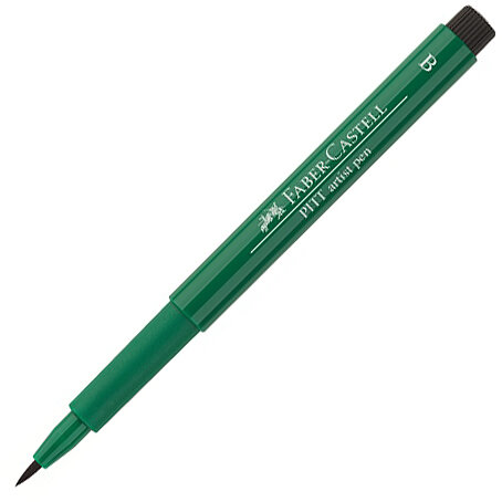 Faber-Castell Ручка капиллярная Рitt Pen brush, темно-зеленый sela25