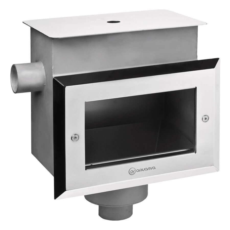 Скиммер Aquaviva Standart, 7 м3/ч, 25 м2, подключение 2", квадратная крышка, AISI-304 (под бетон), цена - за 1 шт