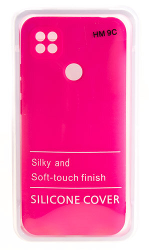 Накладка Silicone Case для Xiaomi Redmi 9C ярко-розовый