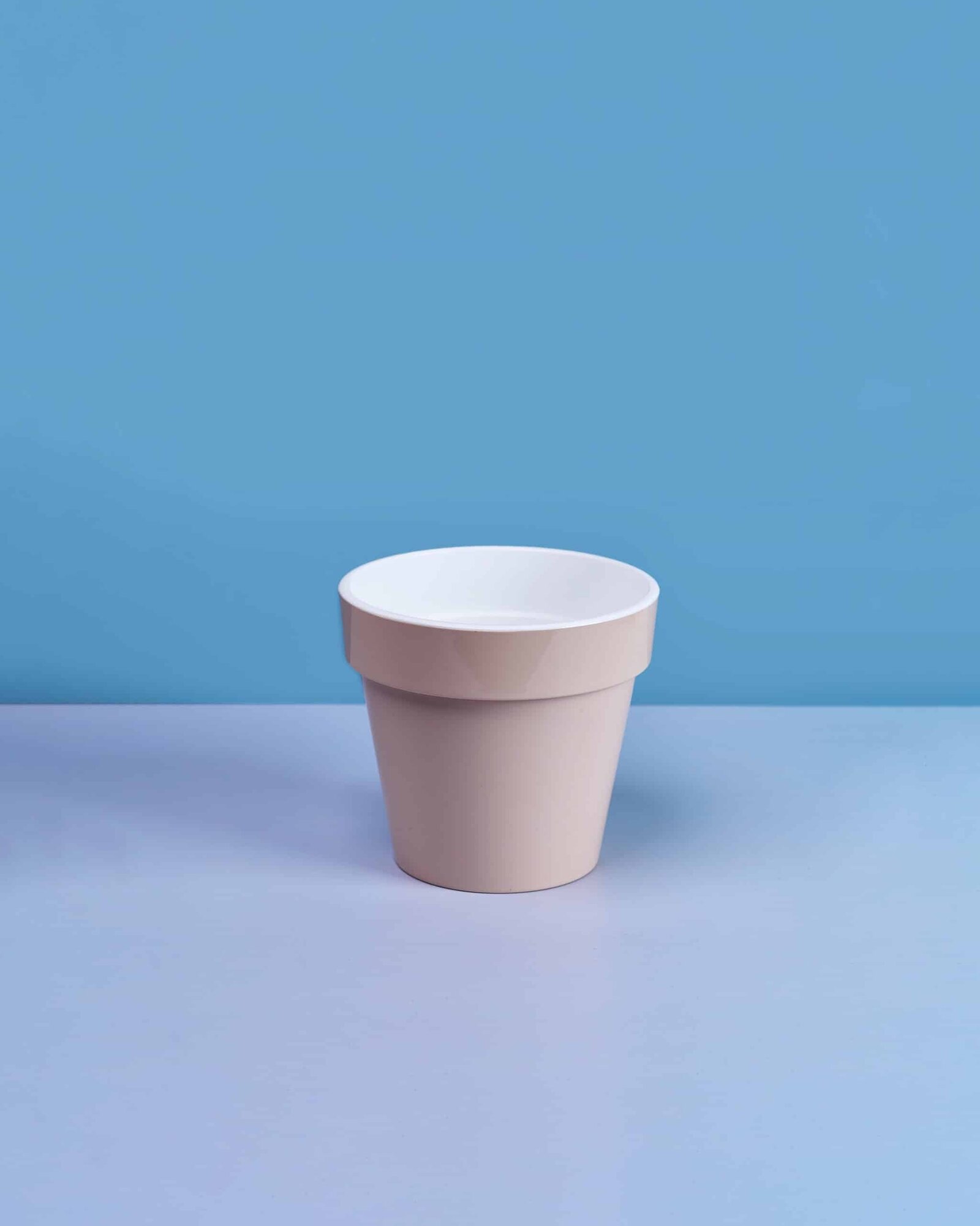 Кашпо для цветов Plast avenue / Пласт Авеню Порто со вставкой, пластиковое жемчуг, диаметр 14.5см объем 1.0л