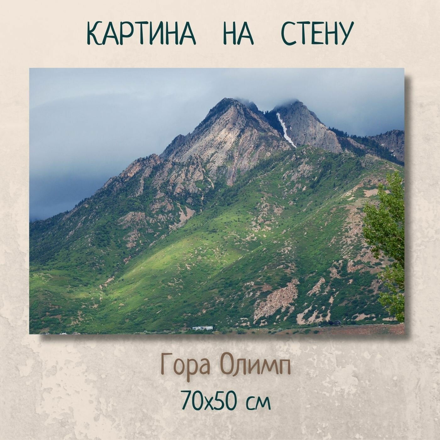Картина с великими Вершинами мира - "Гора Олимп" 70x50 см холст