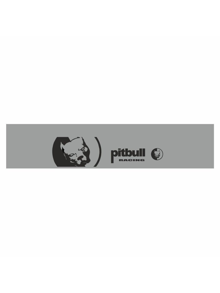 Полоса на лобовое стекло "Pitbull racing", серебро, 1260х270 мм, Арт рэйсинг