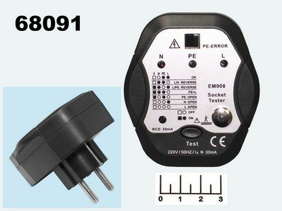 Тестер электрической розетки EM-908 S-Line