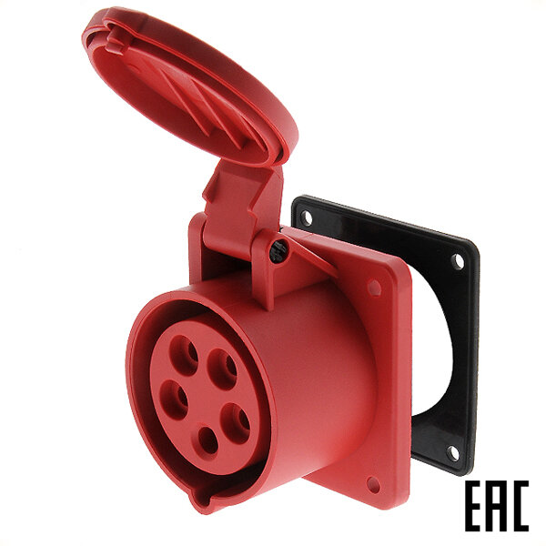 Розетка РЩ-103 для 26264DEK 16А 380В 3P+PE+N IP44 DEKraft