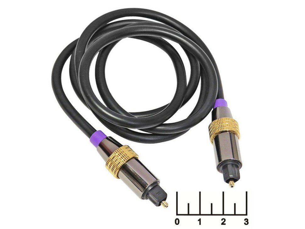 Шнур оптический Toslink-Toslink 1м металл Dayton (3-0288)