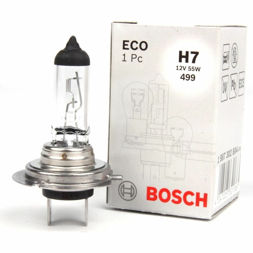 Лампа автомобильная H7 55W PX26d Eco BOSCH
