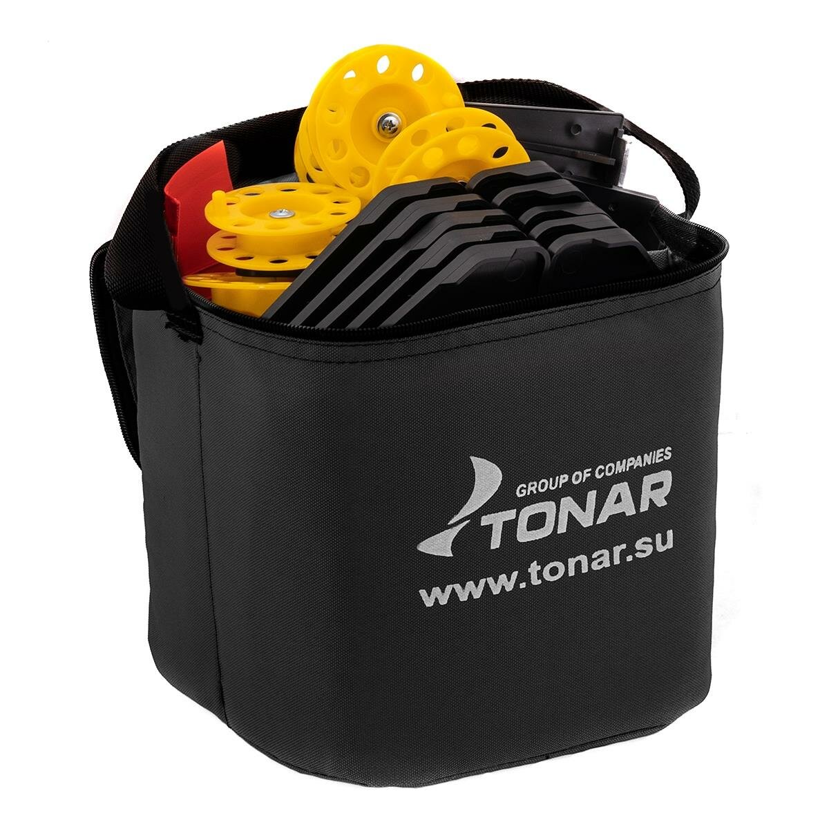 Набор жерлиц на подставке оснащенная ЖЗО-05 (d-210мм. катушка d-63мм) (10шт) тонар