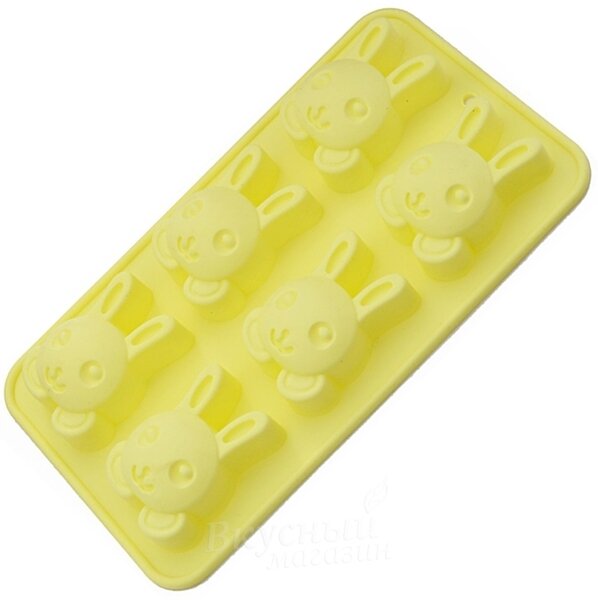 Силиконовая форма Зайчик 6 ячеек Fissman BW-6655.6 (Набор из 1 шт.)