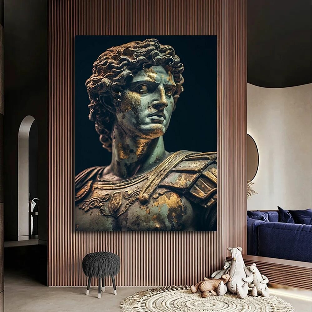 Картина античность, Боги Греции, Давид, Микеланджело 60х80 см.