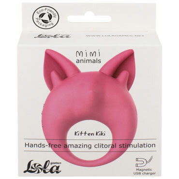 Lola Games MiMi Animals Kitten Kiki, розовое Эрекционное кольцо с вибрацией