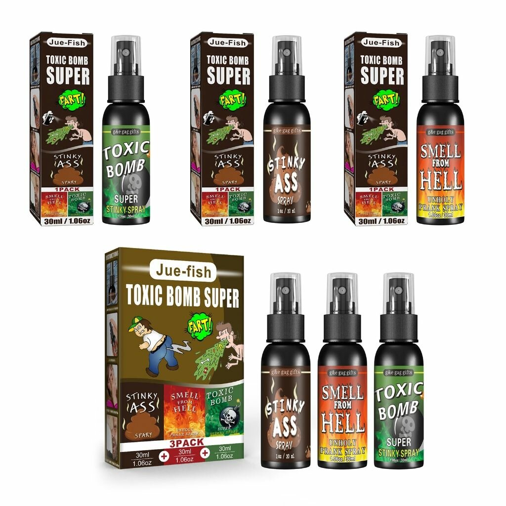 3 флакона пердежного спрея, игрушка для всего человека