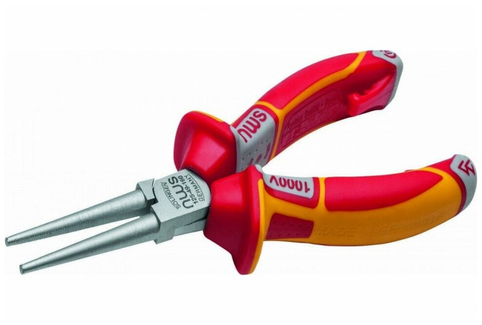 Круглогубцы NWS диэлектр. 1000В VDE 160 мм, покрытие Crom, рукоятки SoftGripp 3K