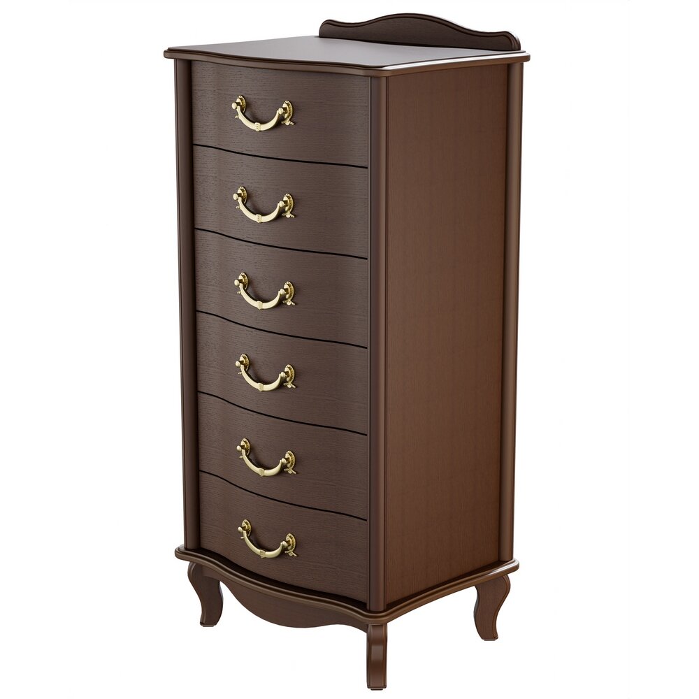 Комод Мебелик Джульетта узкий 6 ящ. орех Размеры: Высота 1065мм Глубина 405мм Ширина 490мм