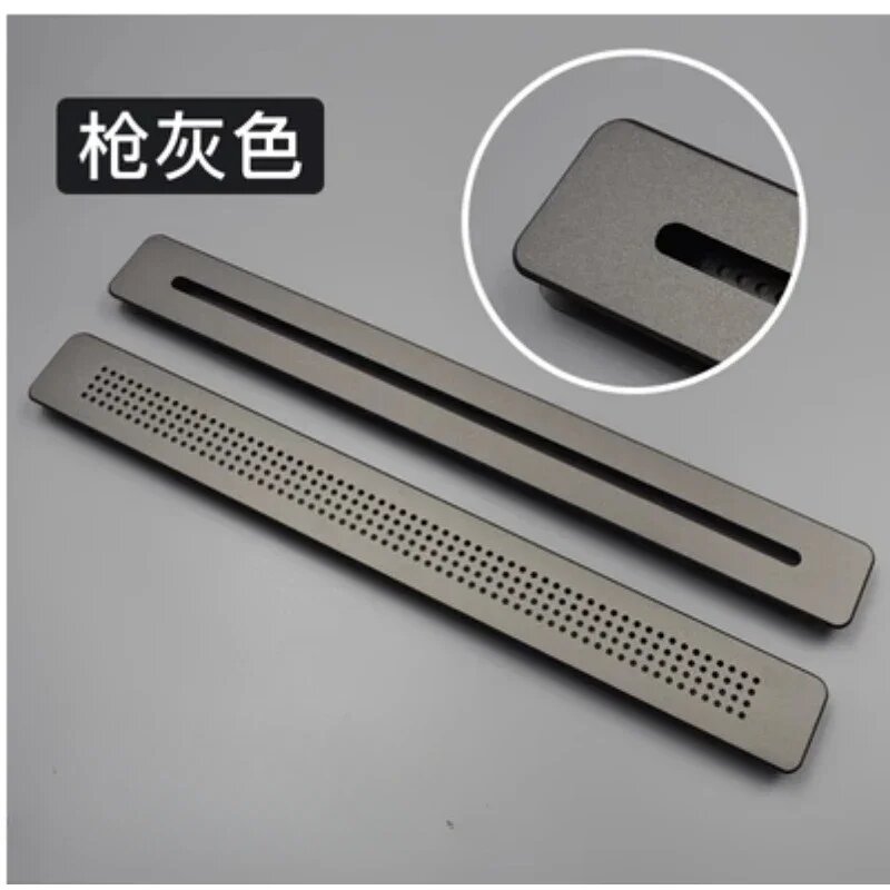 Алюминиевая вентиляционная решетка 600x60mm, Gun Grey