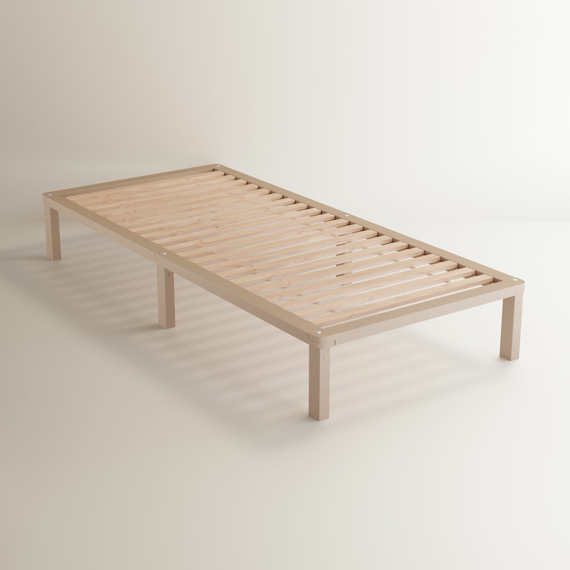 Односпальная кровать Hansales 120х190 см из массива березы, деревянная, Light Sleep, цвет слоновая кость