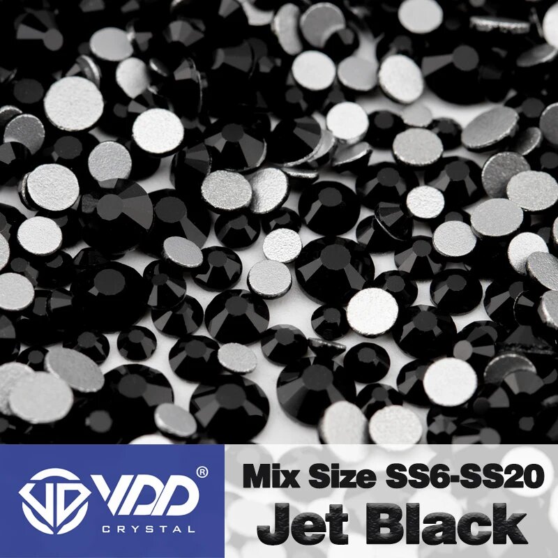 Стразы VDD SS6-SS20 Черный, Jet Black
