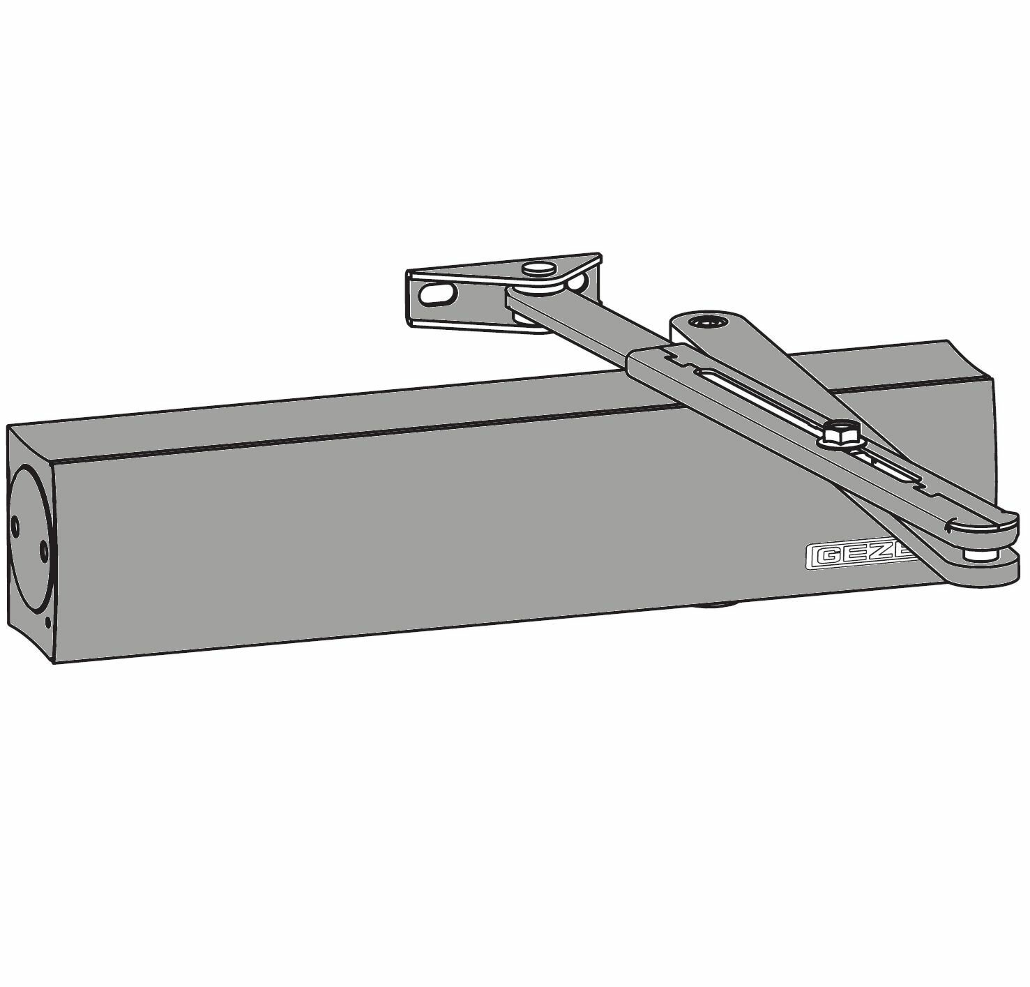 Geze TS4000 BC EN1-6 серебристый, корпус (без рычага)