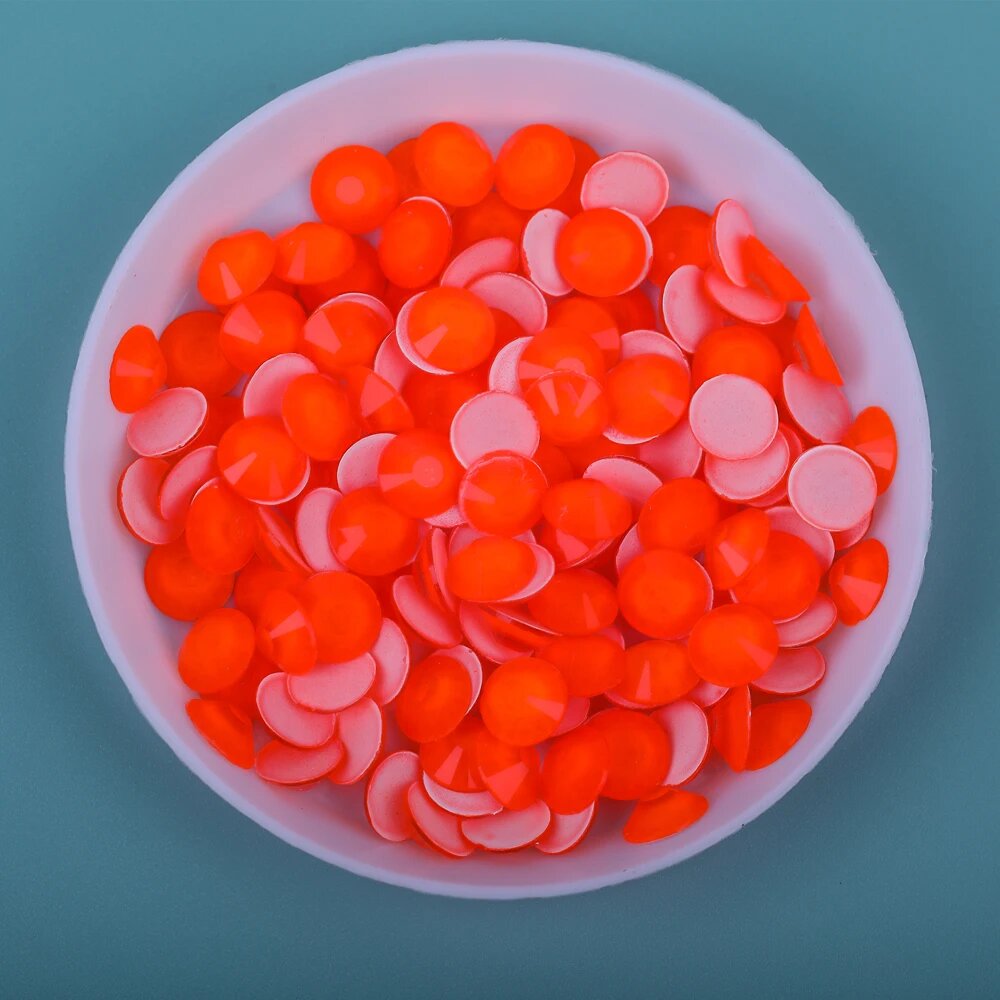 Стеклянные неоновые стразы Оранжевый, ss30--288pcs, Hyacinth