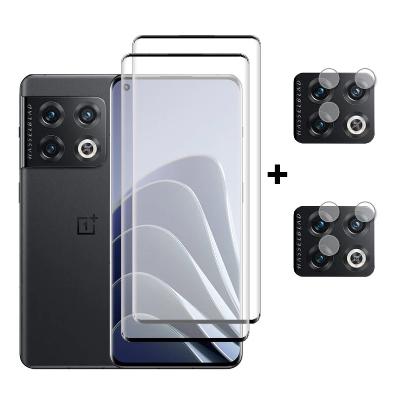 Изогнутое стекло с полным покрытием для Oneplus 10 Pro 12 12R, защита экрана, закаленное стекло, пленка для объектива камеры Oneplus 10 Pro 11R 11 9 8 7