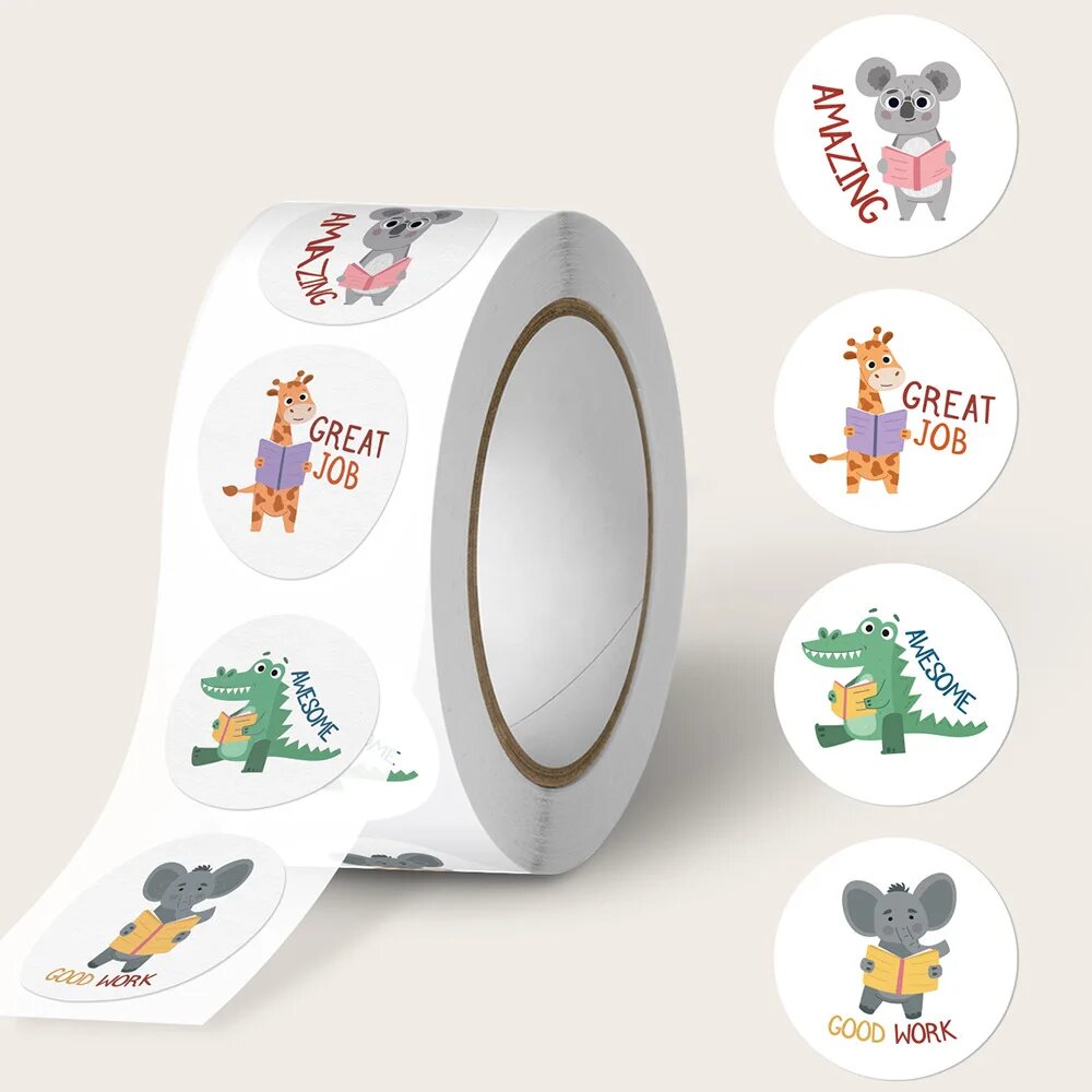 Наградные стикеры "Good Job", бумага, 100-500 шт. AW055 - 300 Pcs