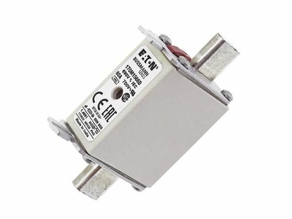 Предохранитель (плавкая вставка) BUSSMANN 170M1566D быстродействующий с характеристикой AR, 80А, 690В AC, DIN000