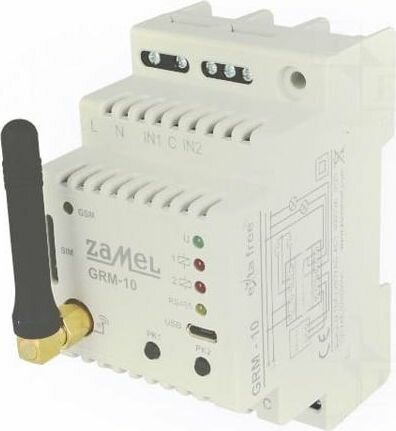 Контроллер ZAMEL GRM-10 Модульный контроллер GSM EXTA FREE IP20 230ВAC NO x2 DIN 1шт
