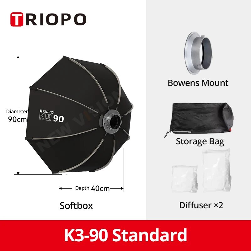 TRIOPO K3 серии софтбокс 55/65/90/120 см 90cm Softbox