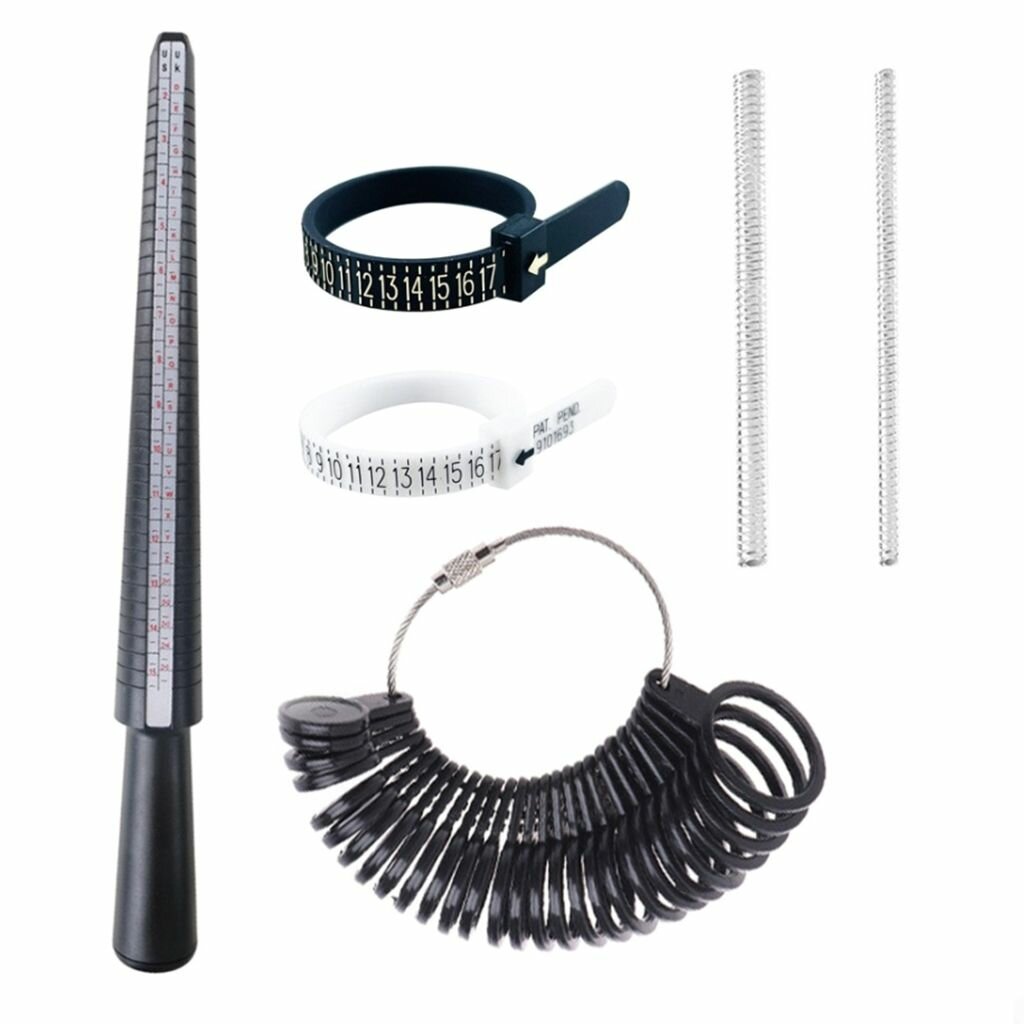 3/4/6/7 шт. набор инструментов для измерения размеров колец мужчин и женщин включает в себя измерительные оправки пальцев