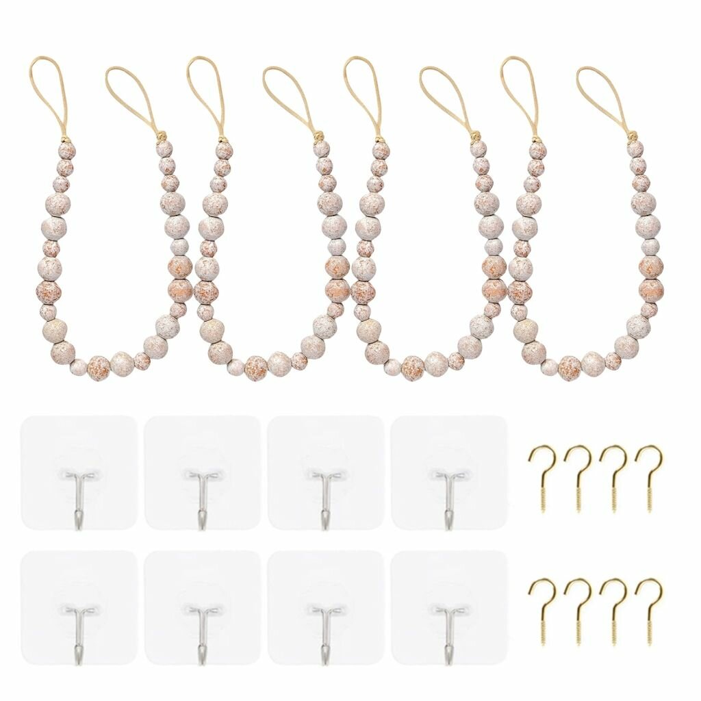 Набор из 4-х деревянных бусин для занавесок