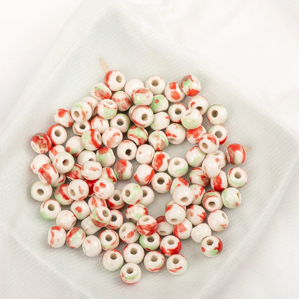 Midofare керамические бусины 6/8/10 мм 100 шт 8 мм, A419B