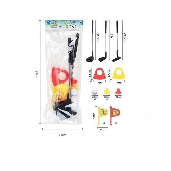 Набор для игры в гольф КНР детский, 37х14х2,8 см, в пакете (2225469)