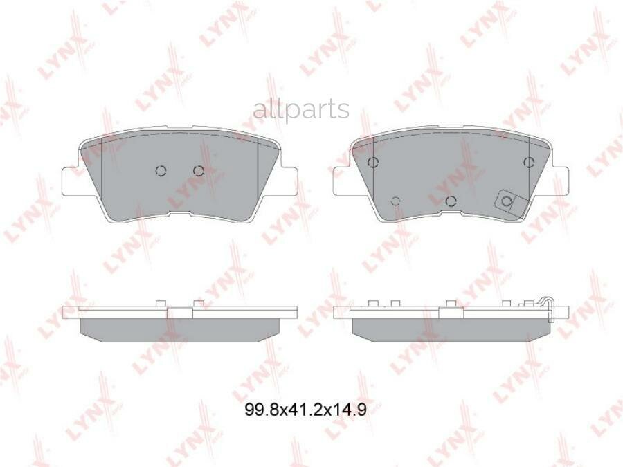 LYNXAUTO BD3632 Колодки тормозные дисковые | зад |