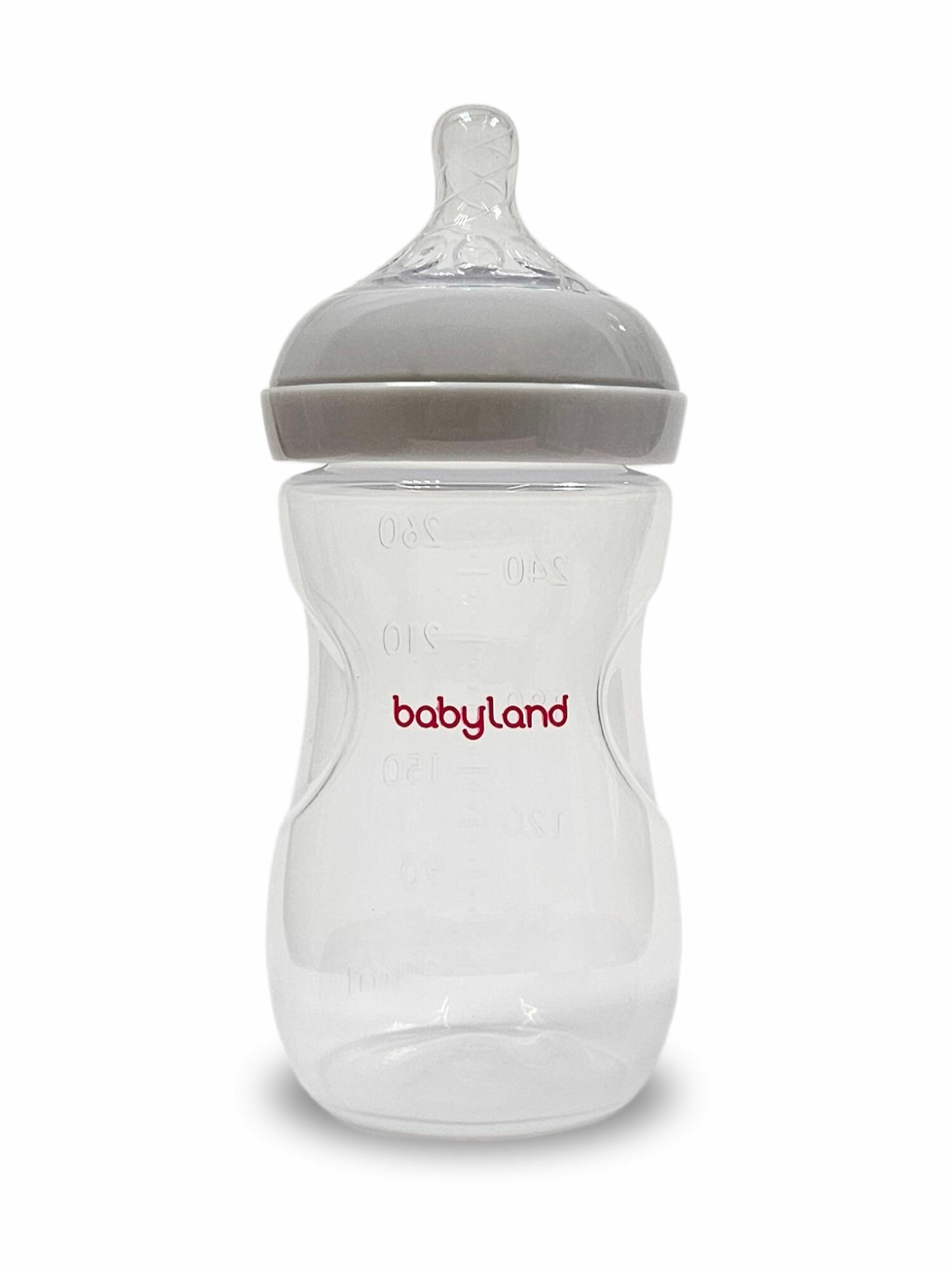 Бутылочка для кормления Baby Land 260мл широкая соска силикон 6-18мес