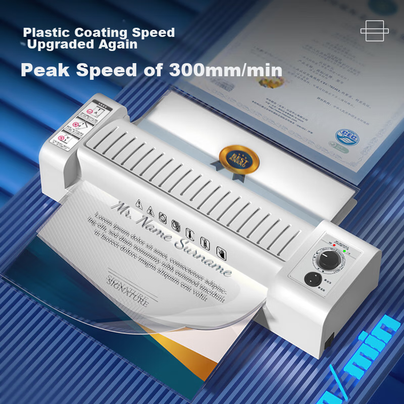 Deli A3/A4 Home And Office Laminator, Six Adjustable Settings, Automatic Film Feed And Retraction, for Photos And Documents, Cold And Hot Lamination, Gray 3892